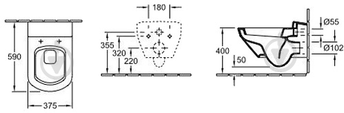 ᐉ Унітаз підвісний Villeroy & Boch Sentique 56221001 • Краща ціна в ...
