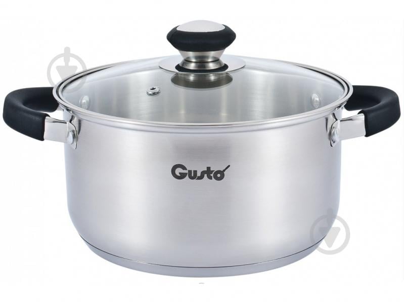ᐉ Кастрюля с крышкой GT-1104-22 PRETO 22 см 4.2 л Gusto • Купить в ...