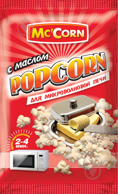 ᐉ Попкорн Mc'Corn з маслом 90 г • Краща ціна в Києві, Україні • Купити ...