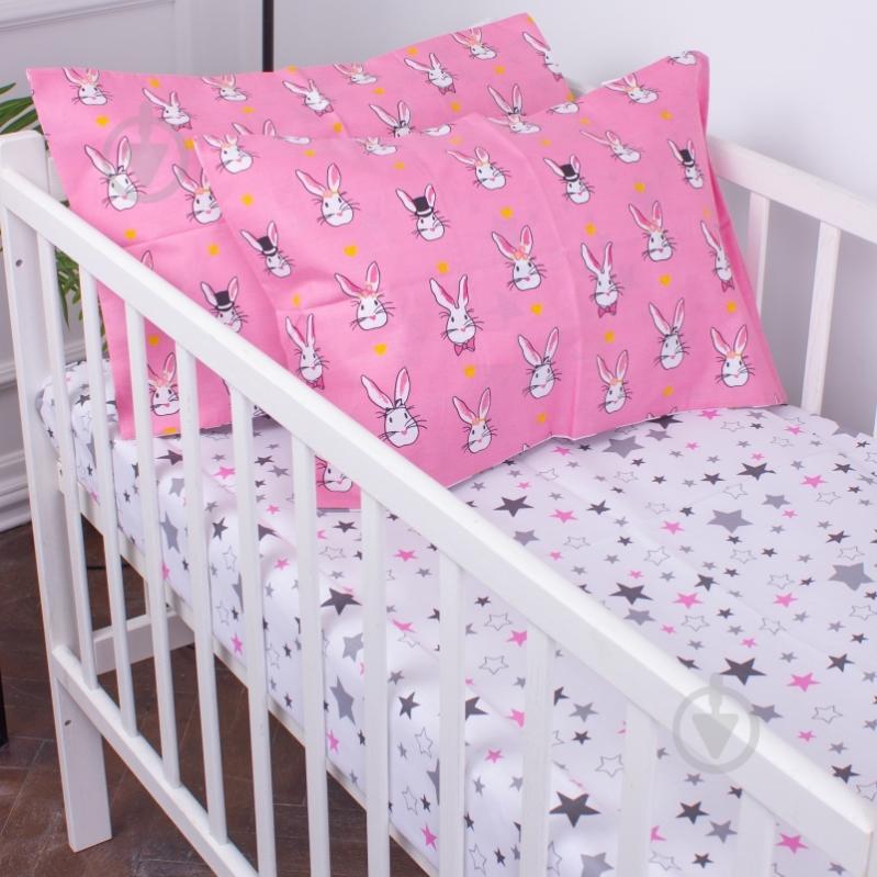 ᐉ Наволочка бязь Kids Time 17-0528 Bunnies pink 40x60 см мульти MirSon ...