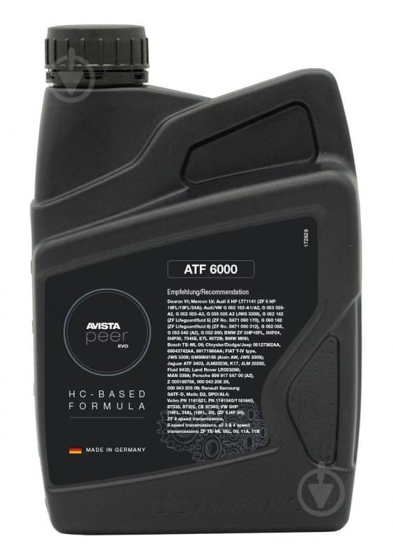 ᐉ Масло трансмиссионное AVISTA peer EVO ATF 6000 1 л (164720) • Купить ...