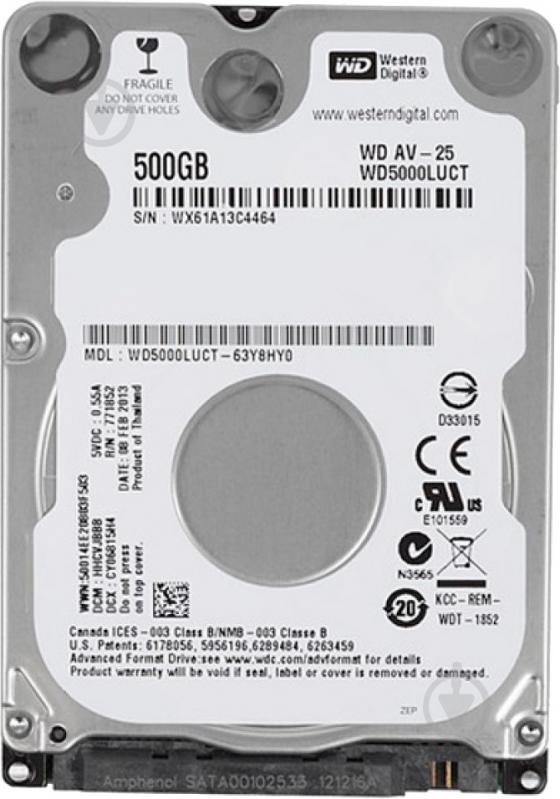 ᐉ Жесткий диск Western Digital 500 ГБ 2,5" SATA II (# WD5000LUCT-FR ...