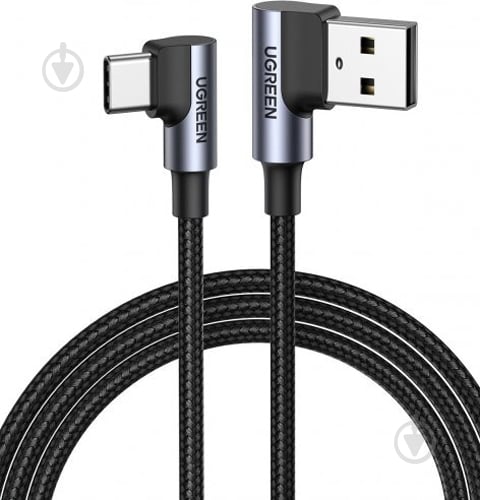 ᐉ Кабель-переходник UGREEN US176 Angled USB 2.0 to Angled USB Type-C Cable Nickel Plating ...