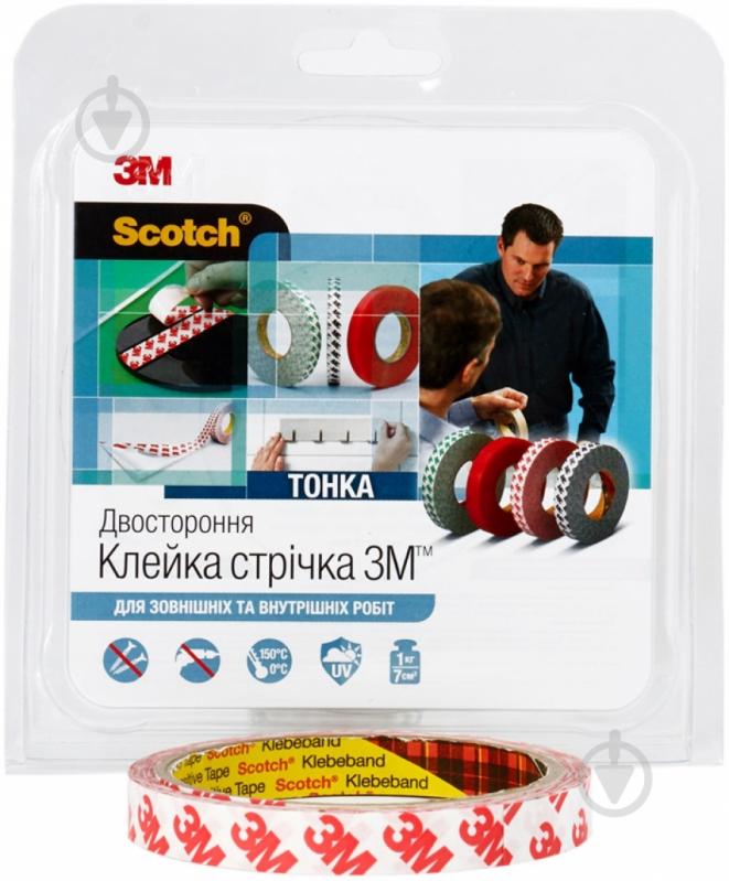 ᐉ Монтажна двостороння стрічка 3M прозора 0,07х12 мм 10 м • Краща ціна ...
