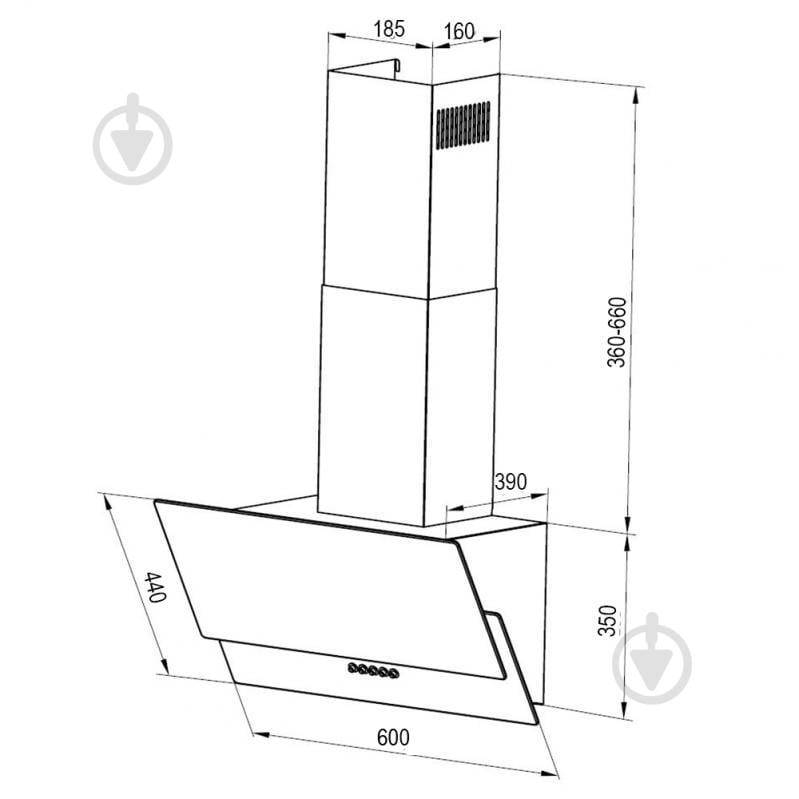 ᐉ УЦЕНКА! Вытяжка Borgio RNT-MU 60 black (УЦ №3003) • Купить в Киеве ...