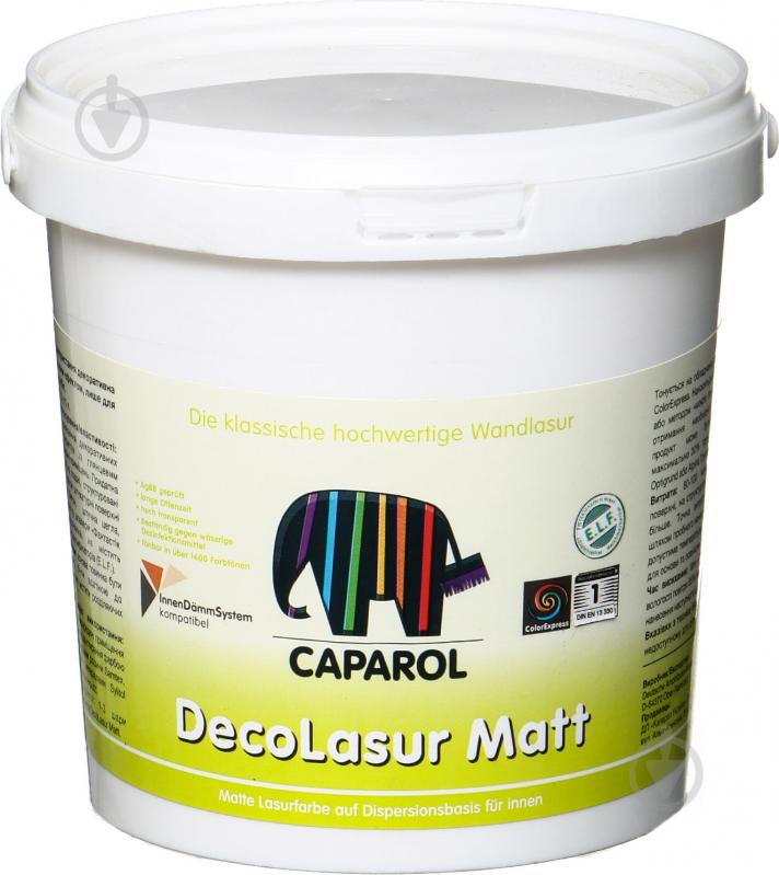 ᐉ Краска декоративная DecoLasur Matt Caparol белый 1 л • Купить в Киеве ...