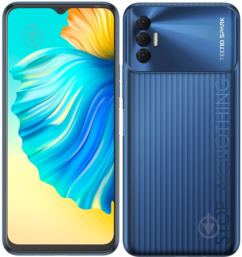 ᐉ Смартфон Tecno Spark 8p Kg7n 4 64gb Atlantic Blue 4895180776755 • Краща ціна в Києві