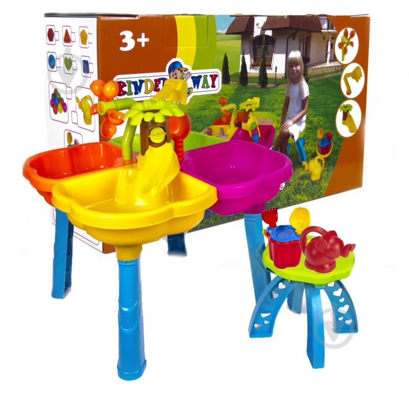 ᐉ Набор для игры с песком KinderWay столик стульчик лейка 01-121-1 ...