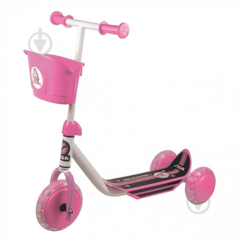 ᐉ Самокат Stiga детский Mini Kid 3W Kick Scooter розовый 80-7401-07 ...