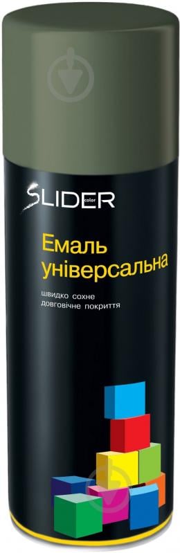 ᐉ Емаль SLIDER аерозольна RAL 6040 світло-оливковий мат 400 мл • Краща ...