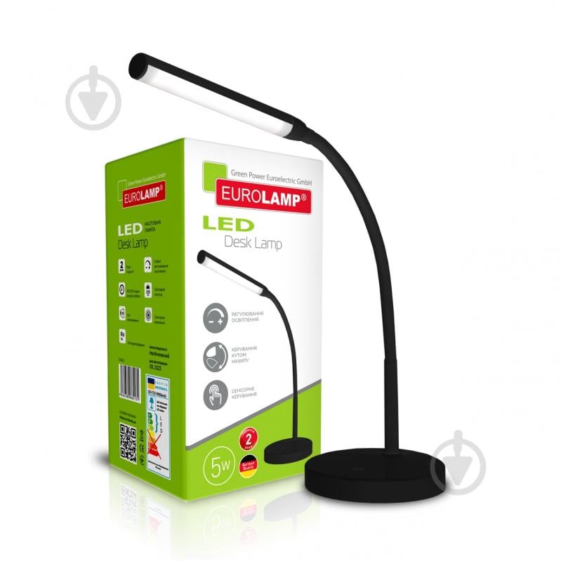 ᐉ Настільна лампа Eurolamp 5 Вт чорний LED-TLD-5W(black) • Краща ціна в ...