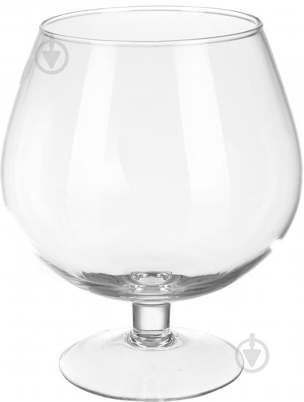 ᐉ Ваза стеклянная прозрачная коньячка H185d150 18 5 см • Купить в Киеве Украине • Лучшая цена в