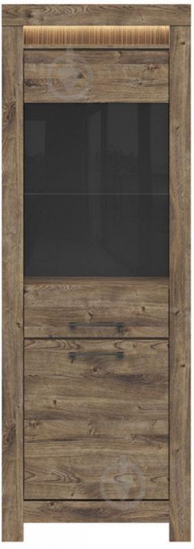 ᐉ Вітрина BRW Torin 2000х705х450 мм дуб ріббек коричневий (S481-REG1D1W-DRB) • Краща ціна в ...