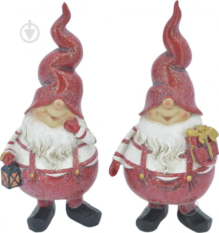 ᐉ Сувенир новогодний гномик полирезина красный в ассортименте 9x20 см ...