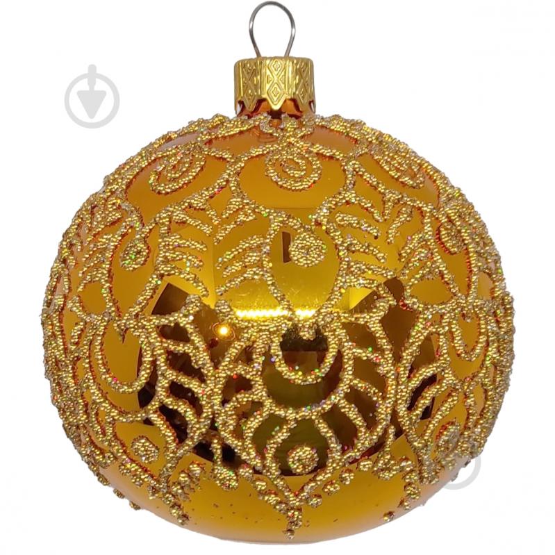 ᐉ Шар новогодний 9513-1 80 мм золотой • Купить в Киеве, Украине ...