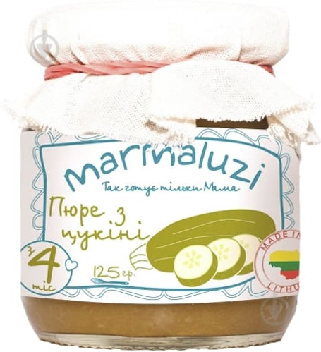 ᐉ Пюре Marmaluzi Цуккини 125 г 4779034140872 • Купить в Киеве, Украине ...