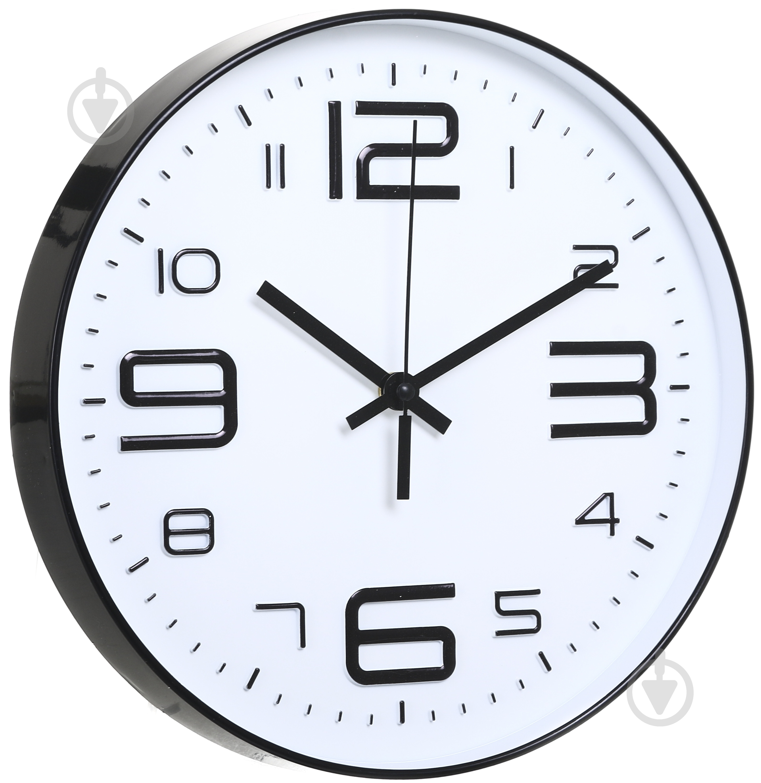 ᐉ Годинник настінний Ross 30х30х4 см чорна рамка білий циферблат • Краща ціна в Києві Україні