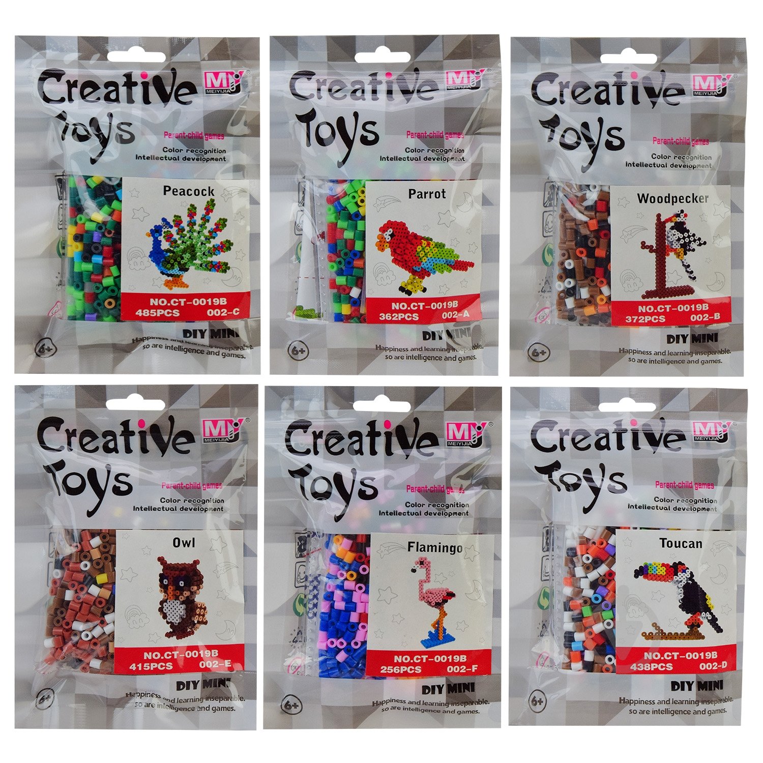 ᐉ Набір для творчості Shantou термомозаїка птахи 6 видів мікс CT-0019B ...