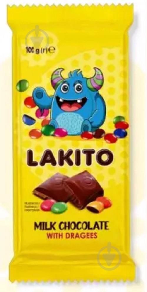 ᐉ Молочний шоколад Lakito з драже 100 г • Краща ціна в Києві, Україні ...