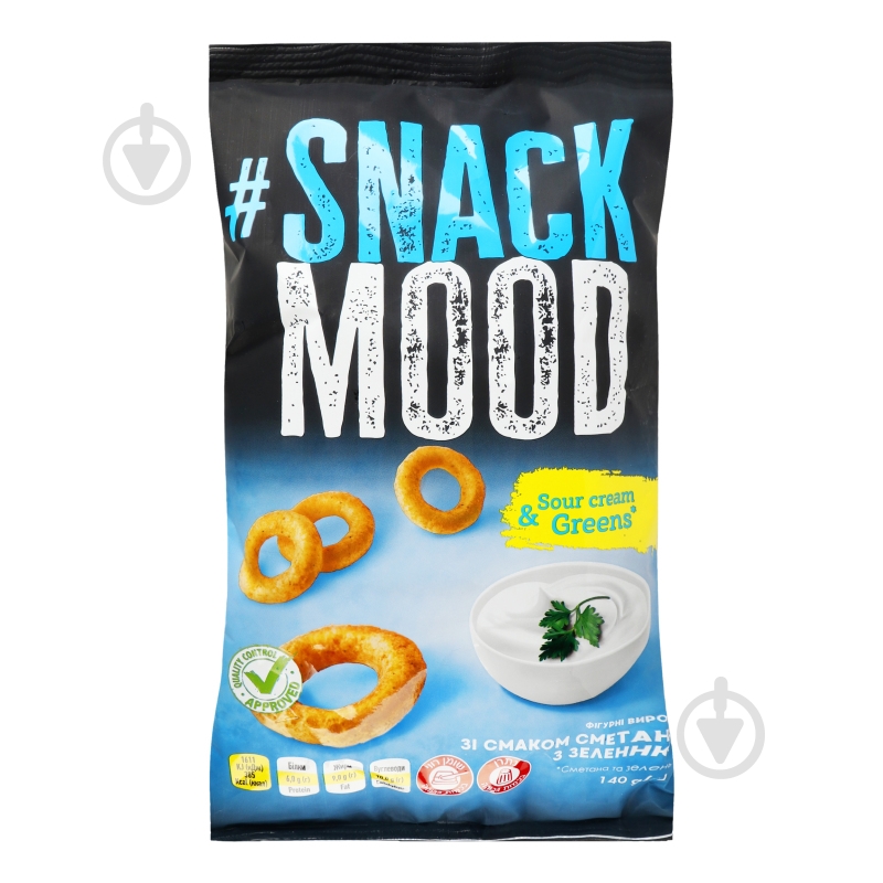ᐉ Снеки SNACK MOOD Фигурные со вкусом сметаны с зеленью 140г • Купить в ...