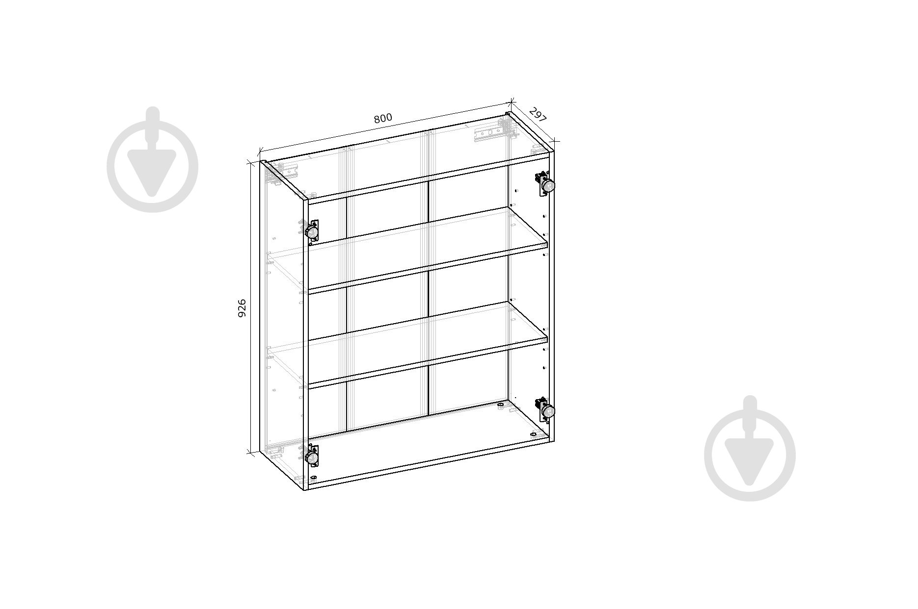ᐉ Шафа верхня Грейд Оптимум 800x926x297 мм білий • Краща ціна в Києві Україні • Купити в Епіцентр