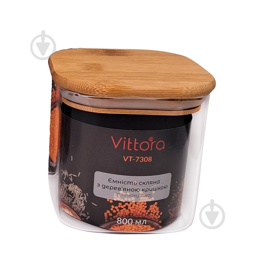 ᐉ Банка для сипучих Vittora скляна 800 мл VT-7308 • Краща ціна в Києві ...