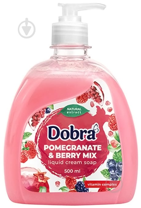 ᐉ Мило рідке Dobra Гранат І Ягідний Мікс З Дозатором 500 мл • Краща ...