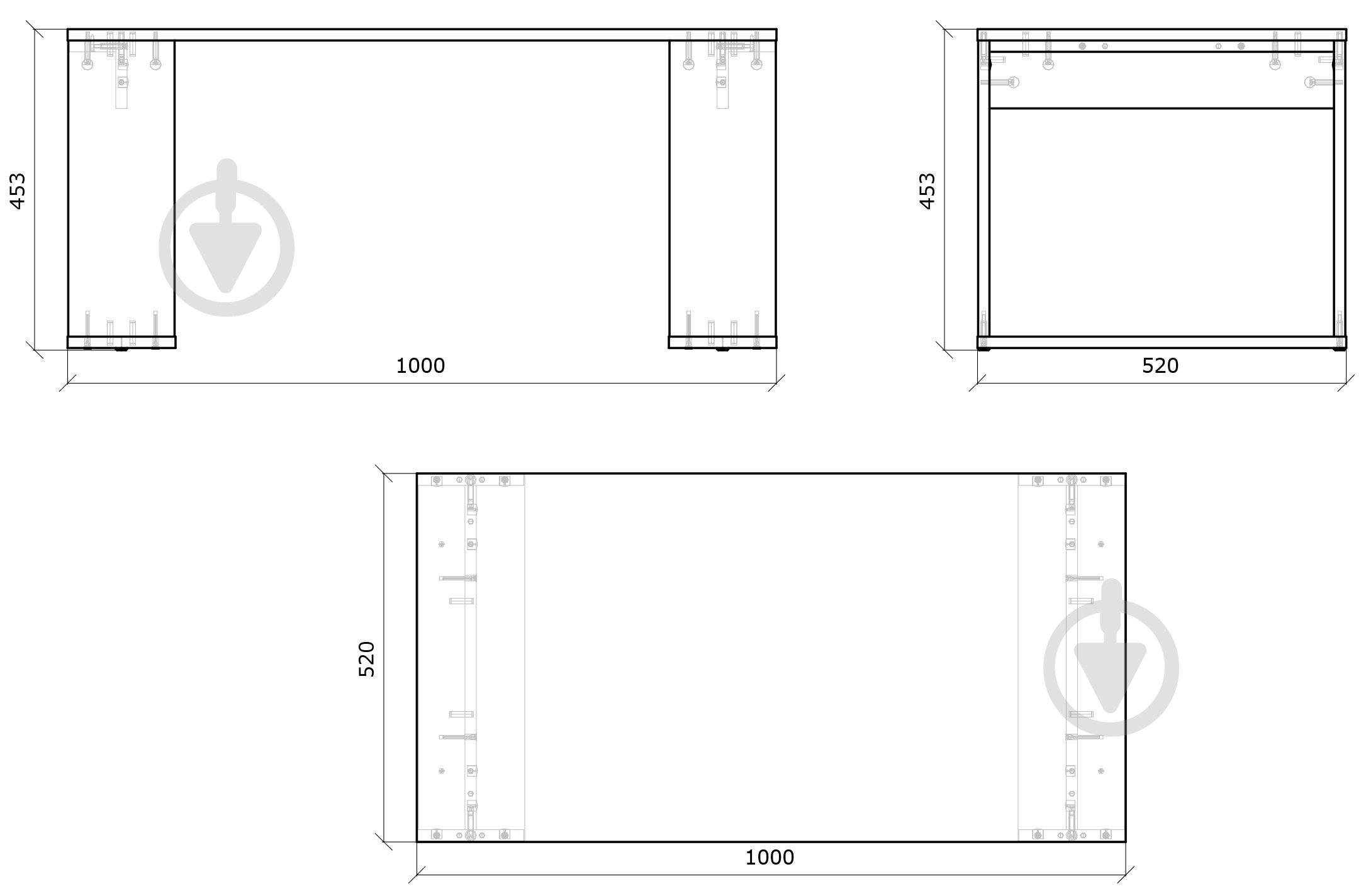 ᐉ Стіл журнальний Concept дуб крафт сірий німфея альба 1000x520x450 мм Грейд • Краща ціна в