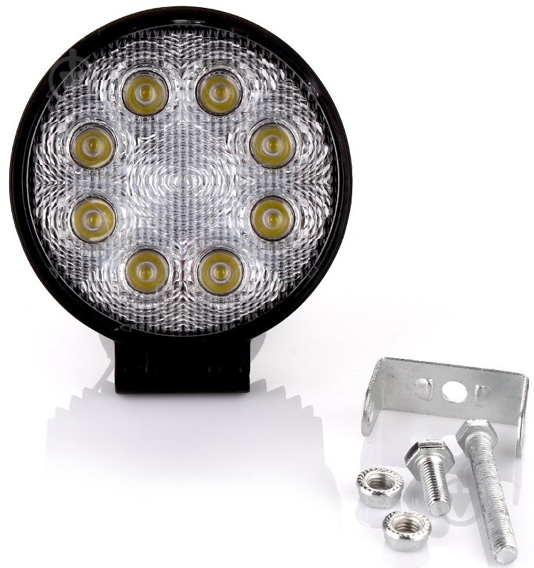 ᐉ Фара Дорожня карта LED кругла 12/24 В широкий промінь DK B2-24W-A FL 24 Вт • Краща ціна в ...