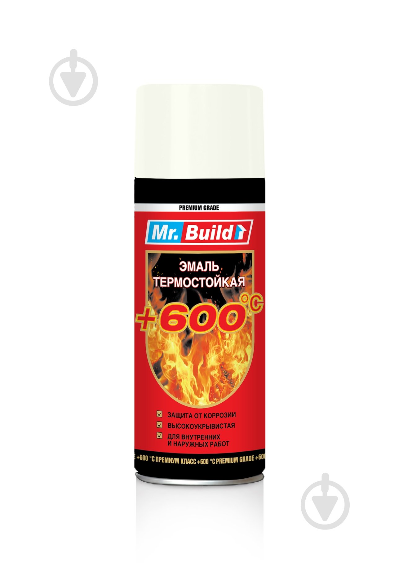 ᐉ Эмаль аэрозольная Mr.Build термостойкая RAL 9010 белый мат 400 мл ...