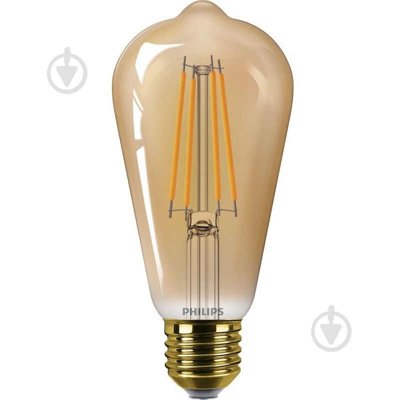 ᐉ Лампа світлодіодна Philips ST64 7 Вт E27 1800 К 220 В прозора ...