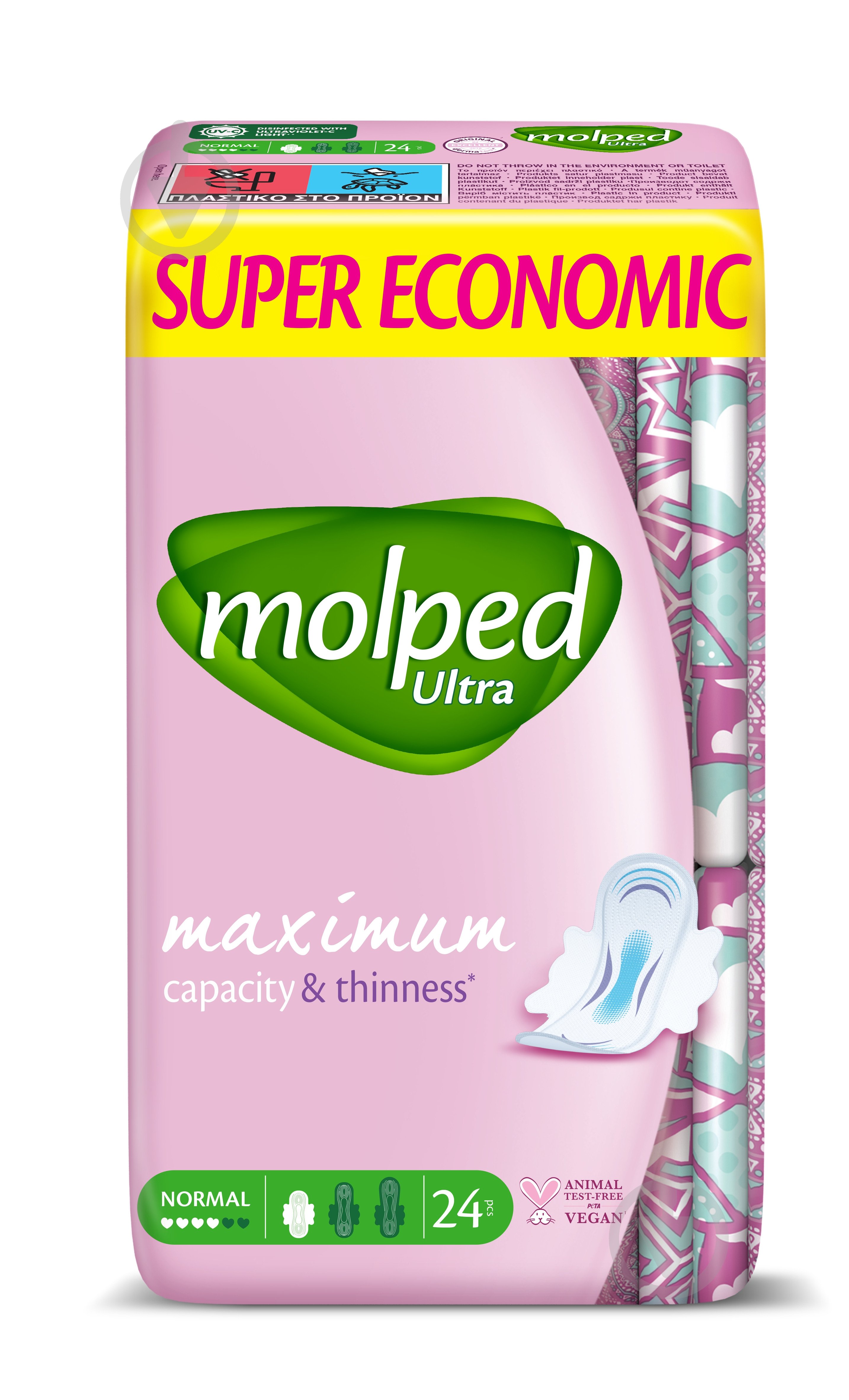 ᐉ Прокладки гігієнічні Molped normal 4 краплі 24 шт. • Краща ціна в ...