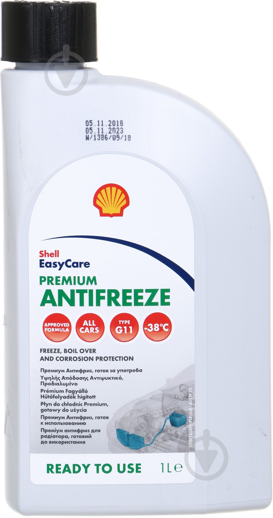ᐉ Антифриз SHELL Premium G11 -38°С G11 готовый 1 л синий • Купить в ...