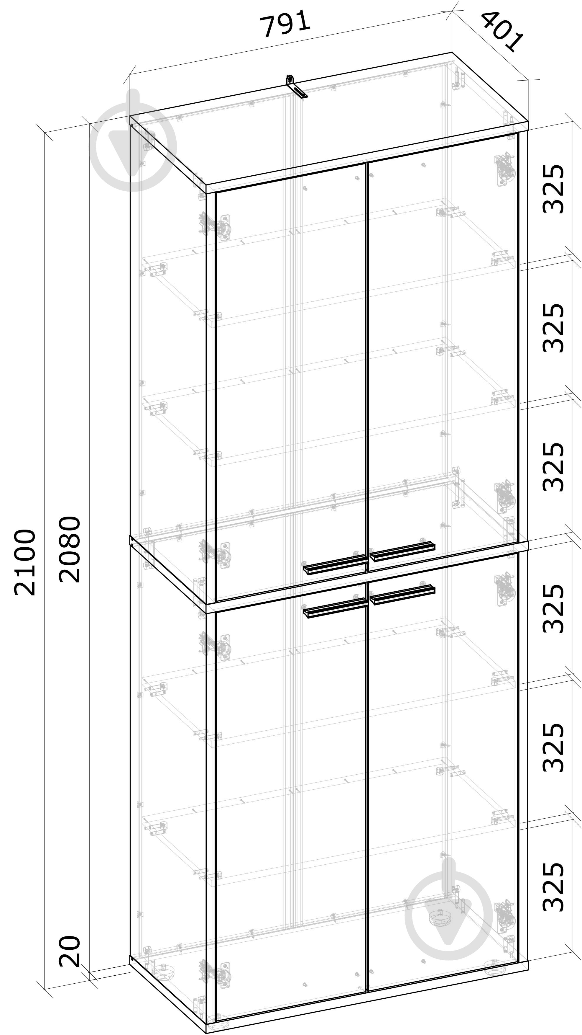 ᐉ Шафа Грейд Верона МДФ сіра шиншила білий сніг глянець • Краща ціна в Києві Україні • Купити в