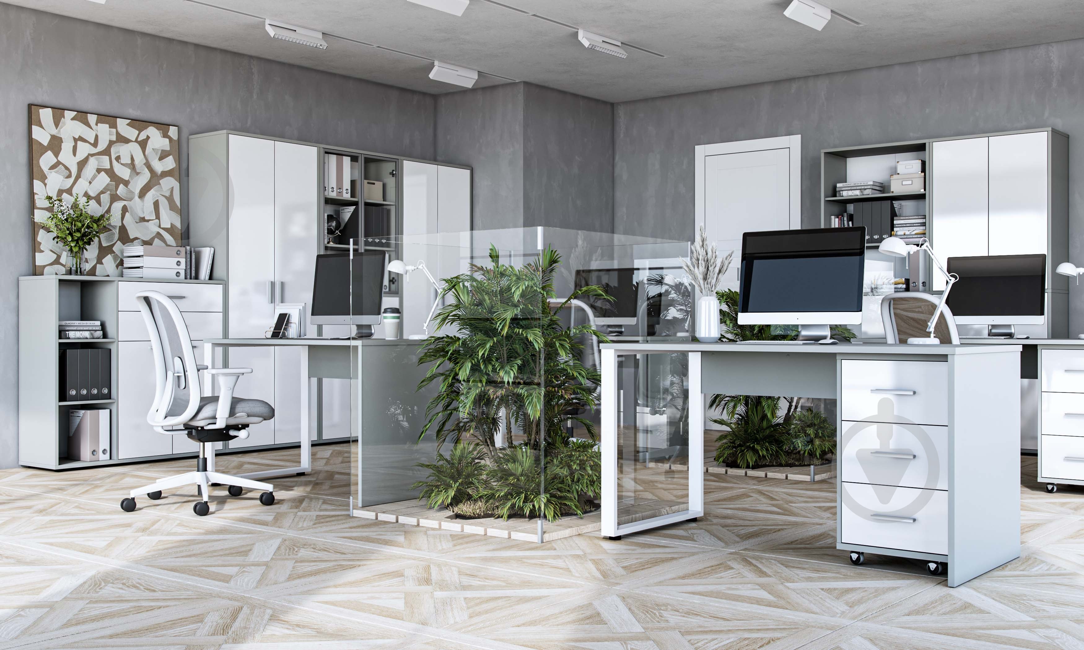 ᐉ Шафа Грейд Верона МДФ сіра шиншила білий сніг глянець • Краща ціна в Києві Україні • Купити в