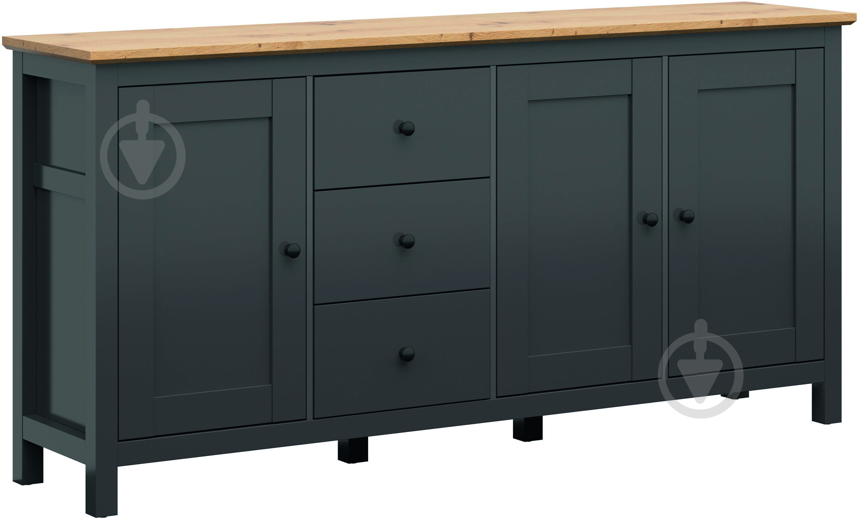 ᐉ Комод BRW Hesen 3д3ш 1990x960x440 мм графіт/дуб артізан (S515-KOM3D3S/10/20-GF/DASN ) • Краща ...