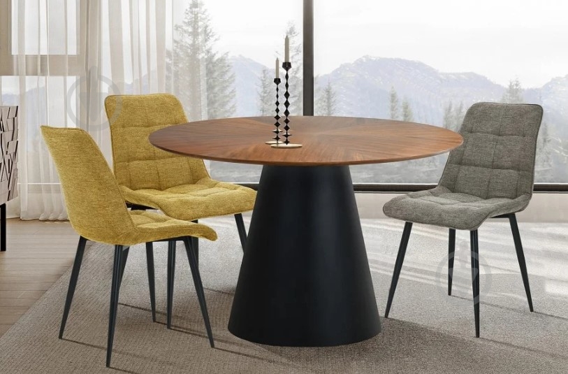 ᐉ Стілець обідній Signal Meble CHIC BREGO сірий / чорний • Краща ціна в ...