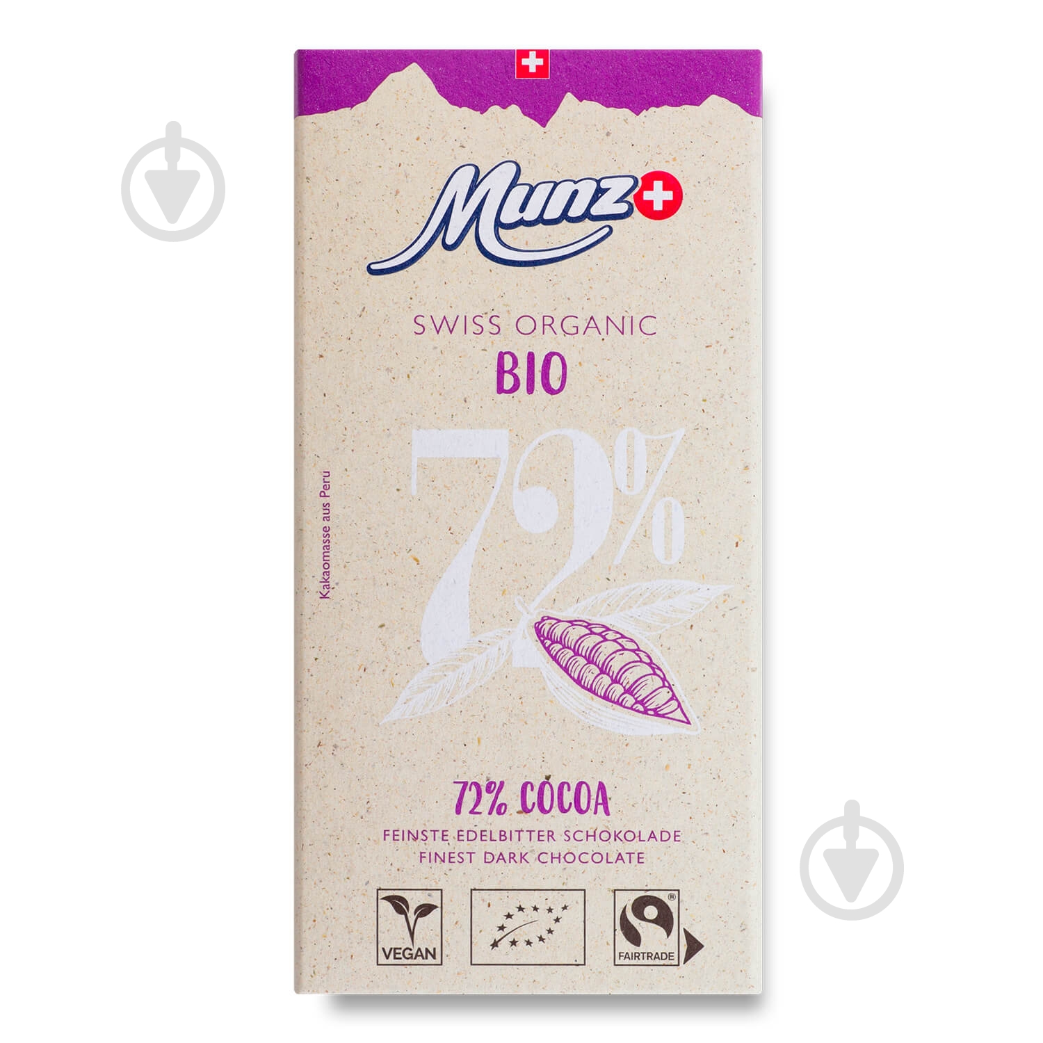 ᐉ Черный шоколад MUNZ Munz органик 72% 100 г • Купить в Киеве, Украине ...