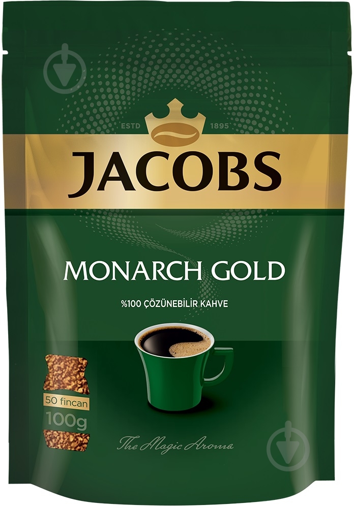 ᐉ Кава розчинна Jacobs Монарх 100 г • Краща ціна в Києві, Україні ...