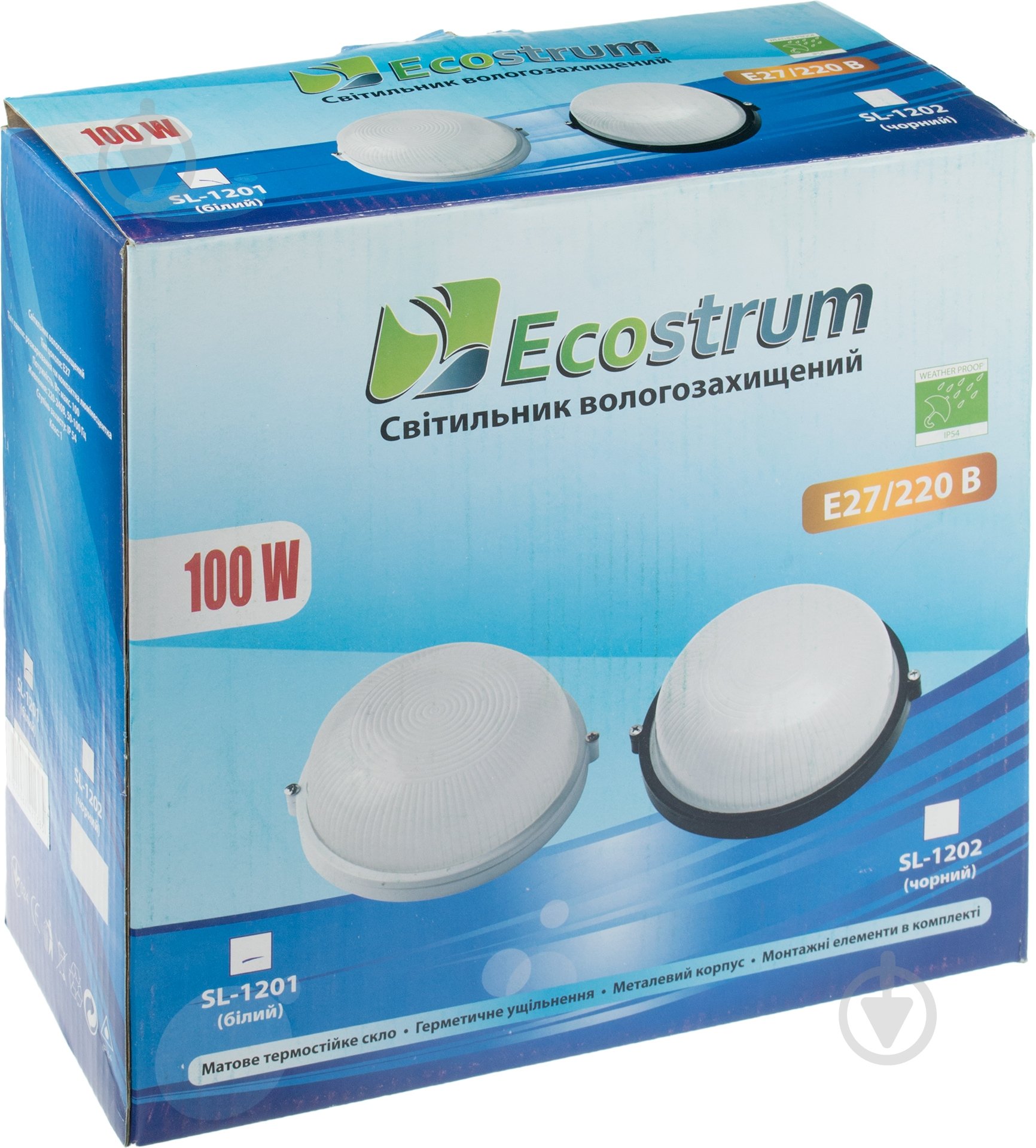 ᐉ Світильник адміністративний Ecostrum 100 Вт SL-1201 IP54 • Краща ціна ...