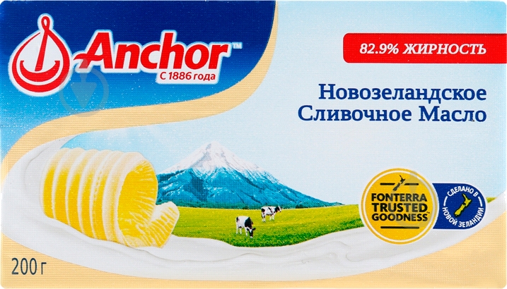 ᐉ Масло ANCHOR сладкосливочное 200 г 82,9% 9415007006848 • Купить в ...