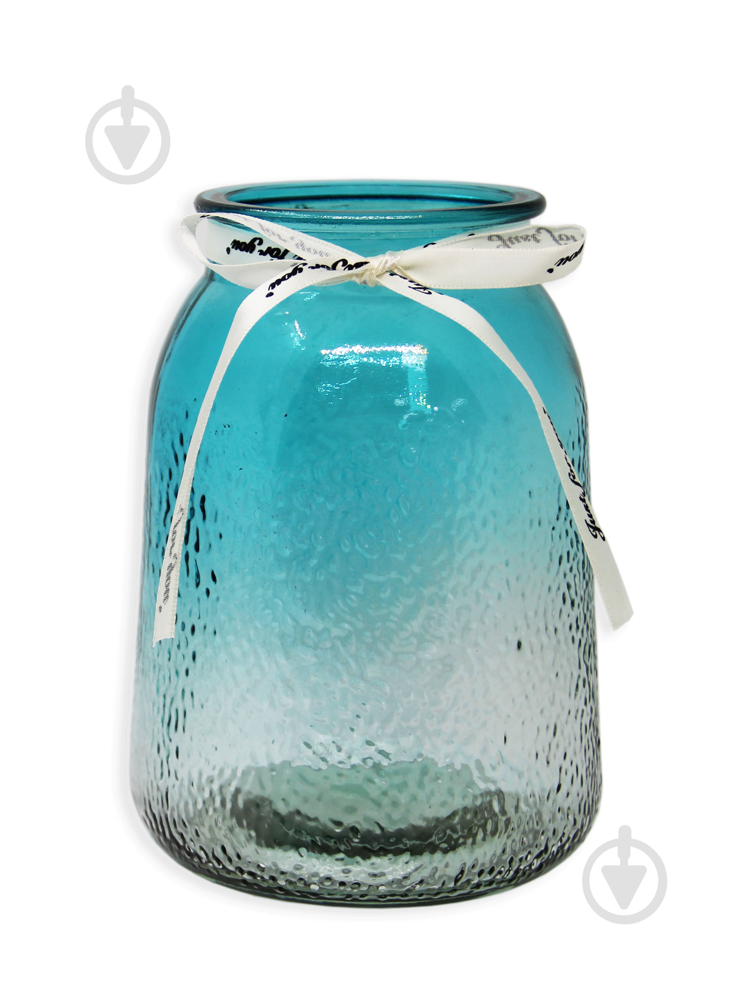 ᐉ Ваза стеклянная Cristal Crystal Shelly голубая 18,5 см 83000261/5 ...