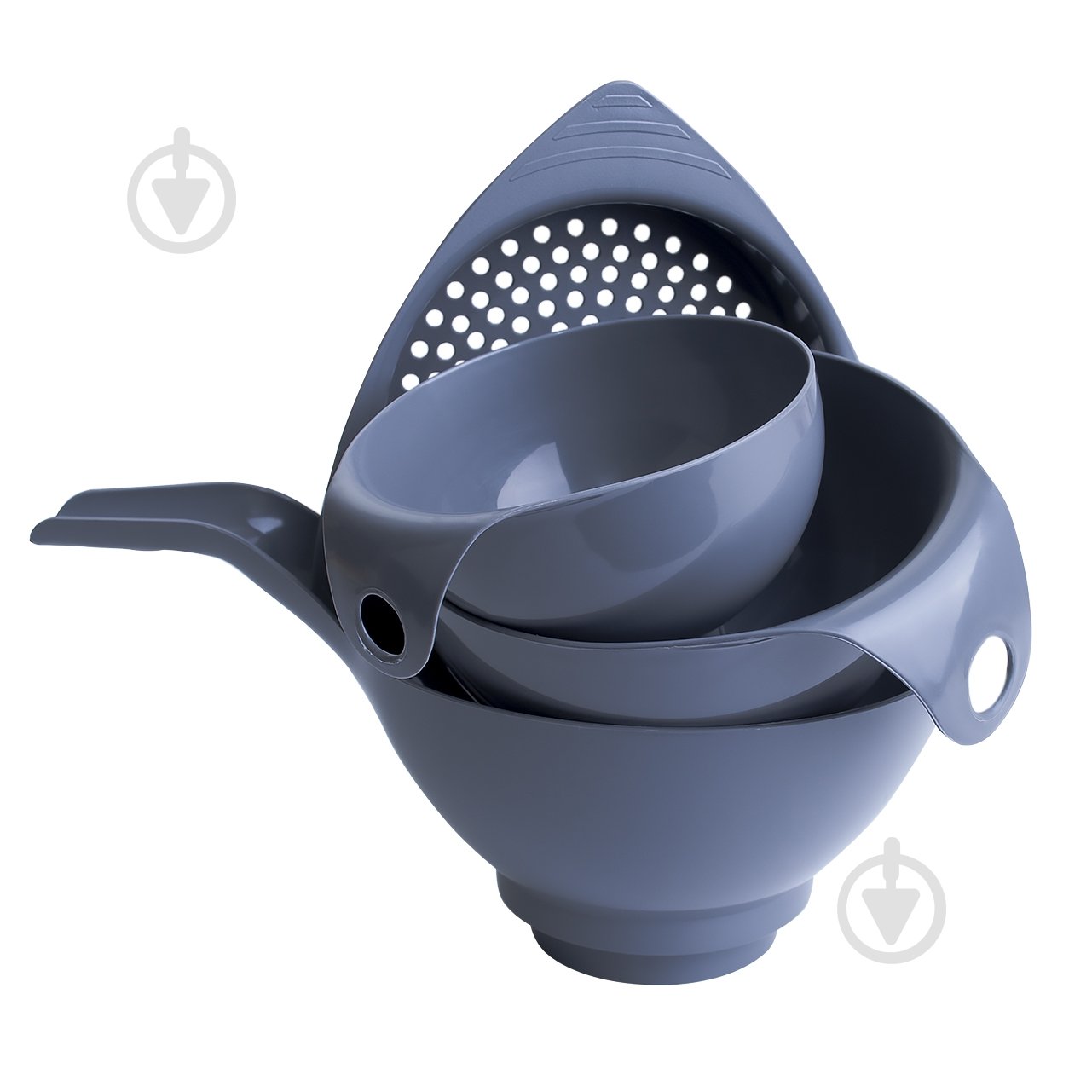 ᐉ Набір лійок Flamberg Simple 4 шт. 210х135х135 мм сірий • Краща ціна в Києві, Україні • Купити ...