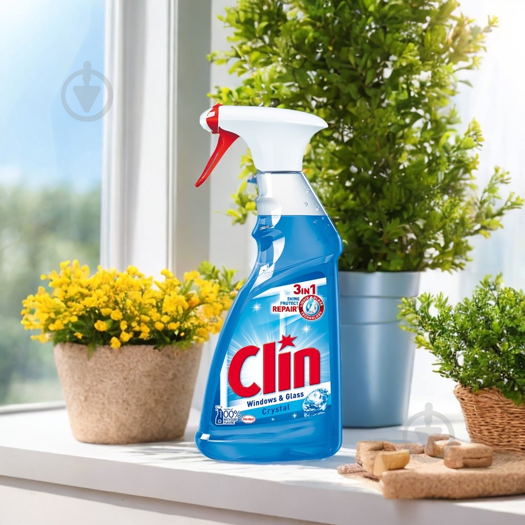 ᐉ Средство моющее для стекла и зеркал Clin з розпилювачем 0,5л • Купить ...