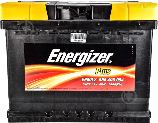 ᐉ Акумулятор автомобільний Energizer Plus 6 CT-60-R 60Ah 540A 12V «+» праворуч (560 408 054 ...