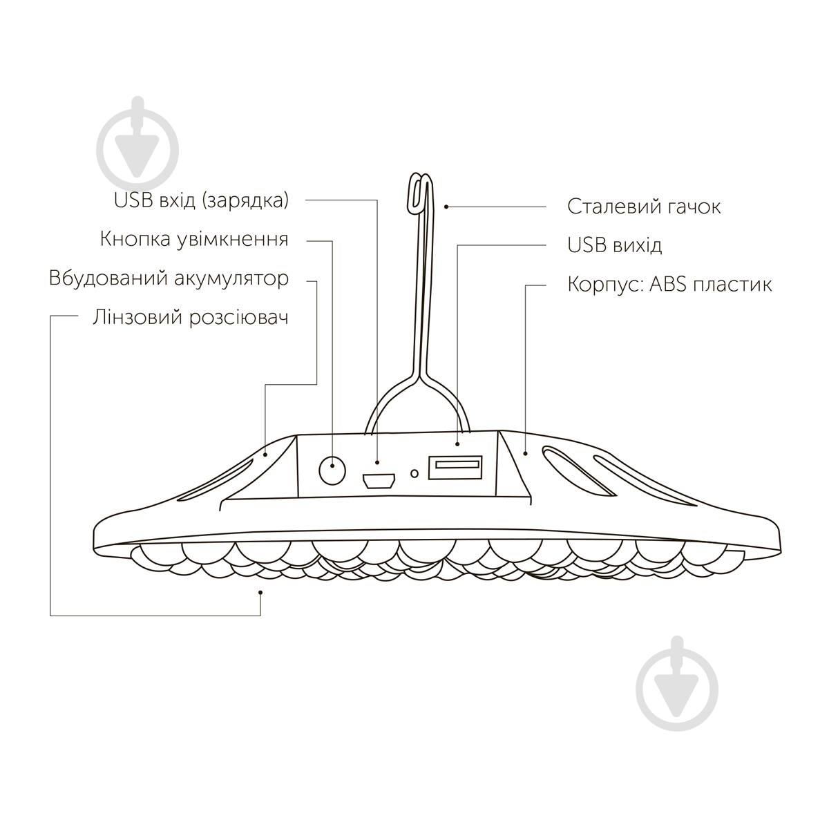 ᐉ Ліхтар для кемпінгу LED CONCEPT AP-FS200W AP-FS200W чорний • Краща ...