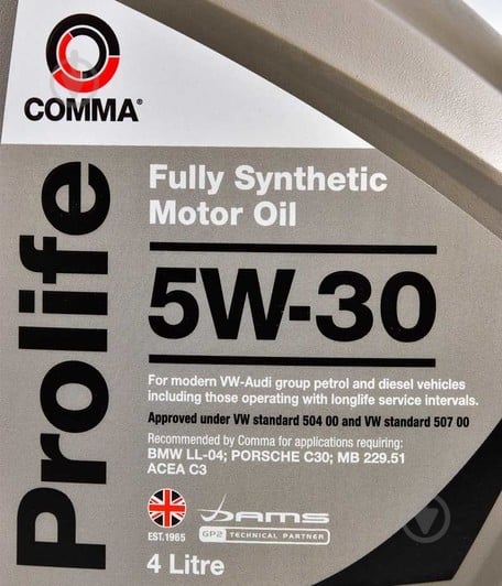 ᐉ Моторное масло COMMA PROLIFE 5W-30 4 л (PROLIFE 5W30 4L) • Купить в ...