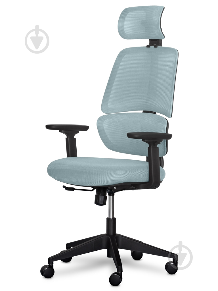 ᐉ Крісло Mealux Leo Air Grey / Blue (Y-543 KBGL) сіро-блакитний • Краща ціна в Києві, Україні ...