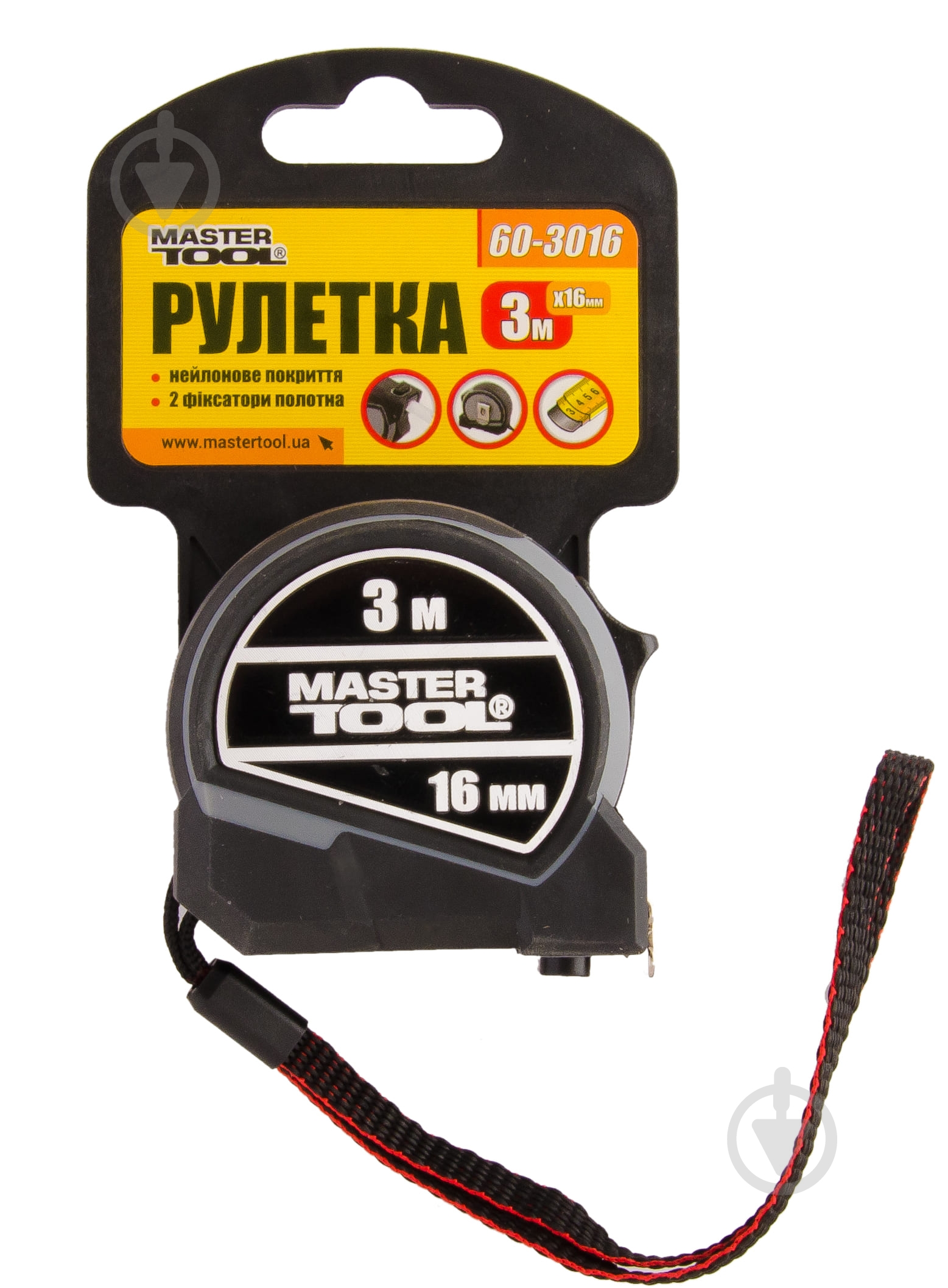 ᐉ Рулетка MasterTool 60-3016 3 м x 16 мм • Купить в Киеве, Украине • Лучшая цена в Эпицентр