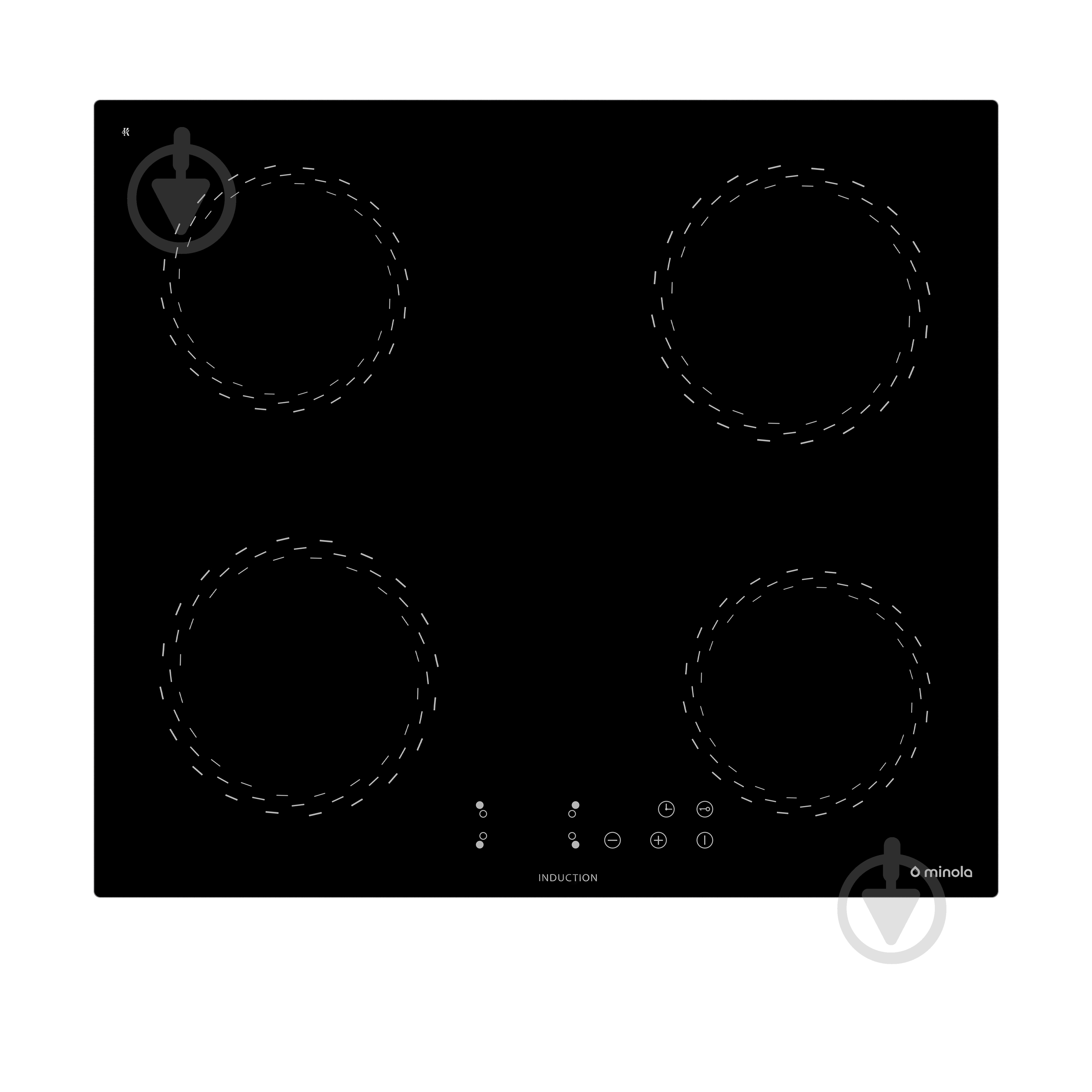 ᐉ Плита індукційна індукційна Minola MI 6038 KBL • Краща ціна в Києві, Україні • Купити в Епіцентр